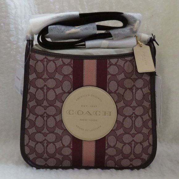 Coach | Bags | Coach Signature Jacquard Dempsey File Bag With Coach ...